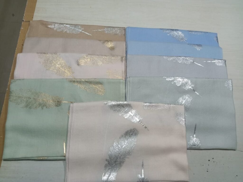 Chales de Noche - Pañuelo estampado metalizado para mujer